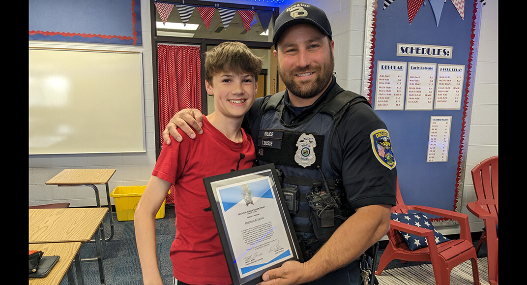 BMS student recognized by Decatur Police… | The Berne Witness